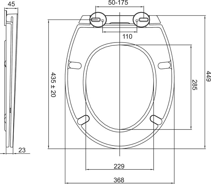 Mereo Mereo, WC závěsný klozet se soft close sedátkem CSS114S, VSD72