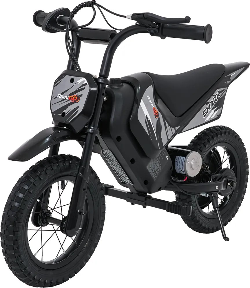 Ramiz Dětská elektrická motorka SHARK černá