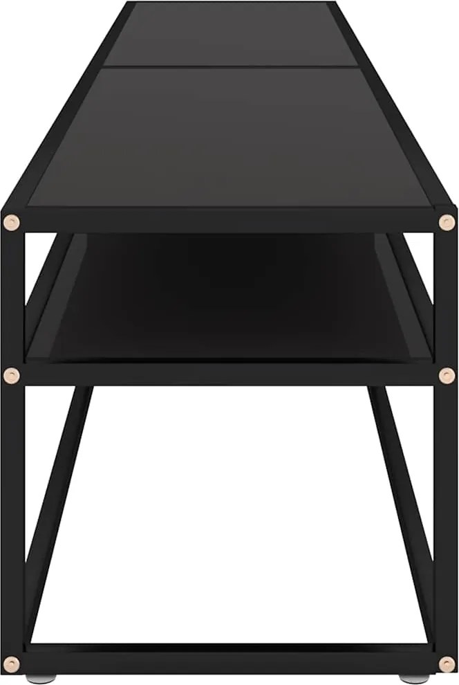 TV stolek černý 200 x 40 x 40,5 cm tvrzené sklo 331727