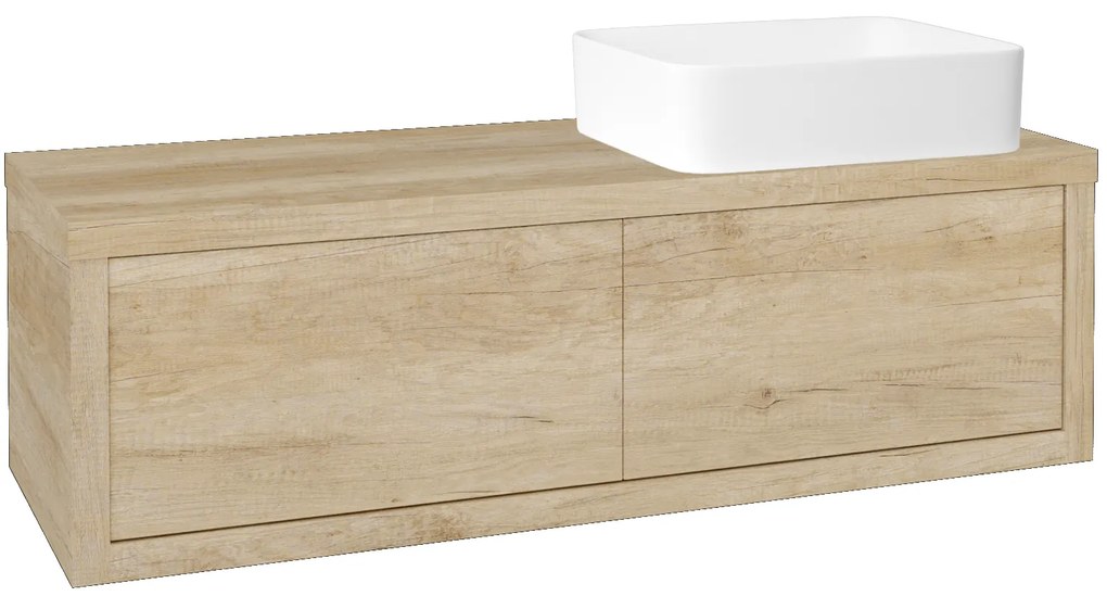 Dřevojas Koupelnová skříň STORM SZZ2 120 (umyvadlo Joy) Varianta: M01 Bílá mat / M01 Bílá mat / Levé