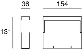 Linea Light CA036DBBMDI Regolo V2 160 Mono, černé nástěnné svítidlo, LED 12W 2700K, šířka 15,4cm