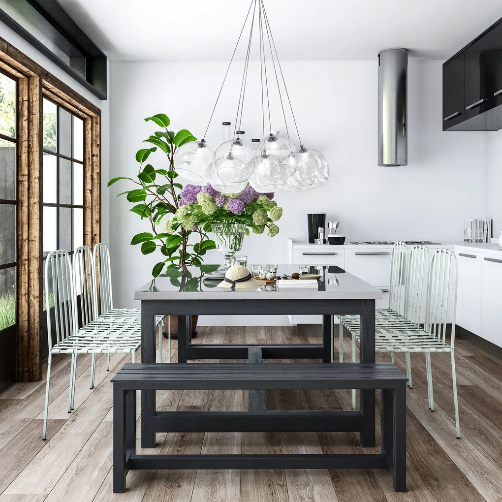 Toolight - Závěsné svítidlo skleněné koule G4 25W APP560-7CP, chromová, OSW-08236