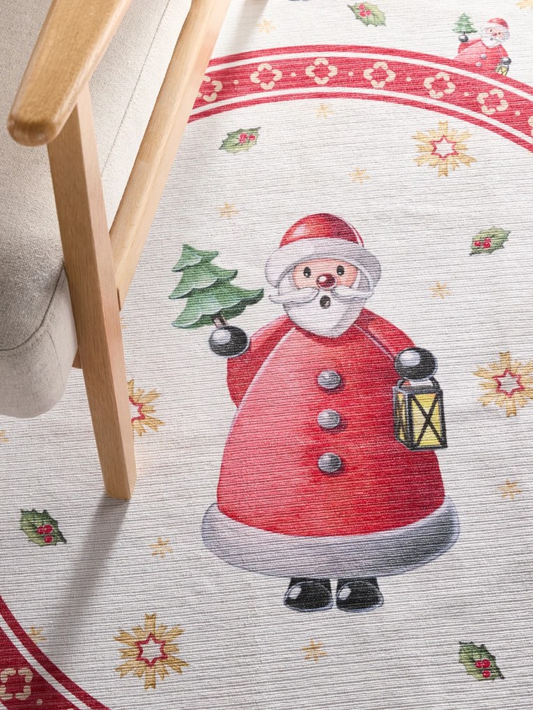 Villeroy & Boch Kusový koberec Toy's delight 106273 Cream, Red kruh, 160x160 (průměr) kruh, červená, obývací pokoj