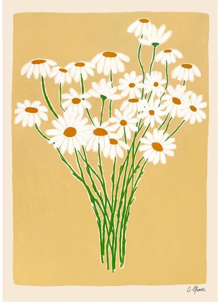 Plakát 30x40 cm Daisies – Carla Llanos – The Poster Club