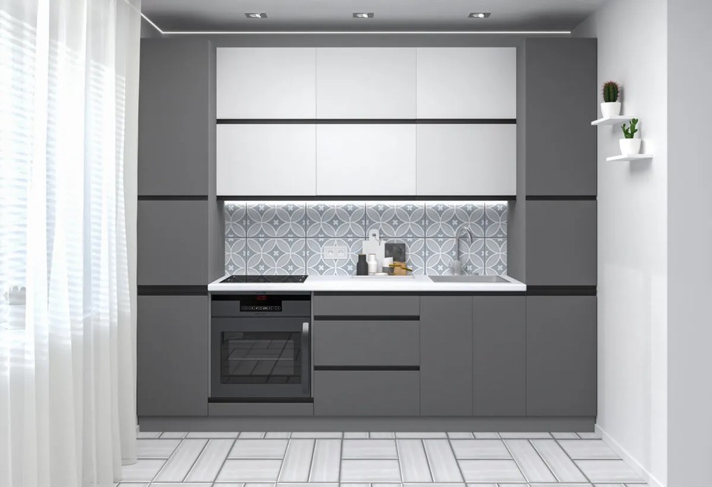Sada 2.6 v Bílá/Bílá M01, n Šedá/Tmavě šedá M04, pr černá, pl šedá RioLine Luxe / RíóLajn Lux Matný