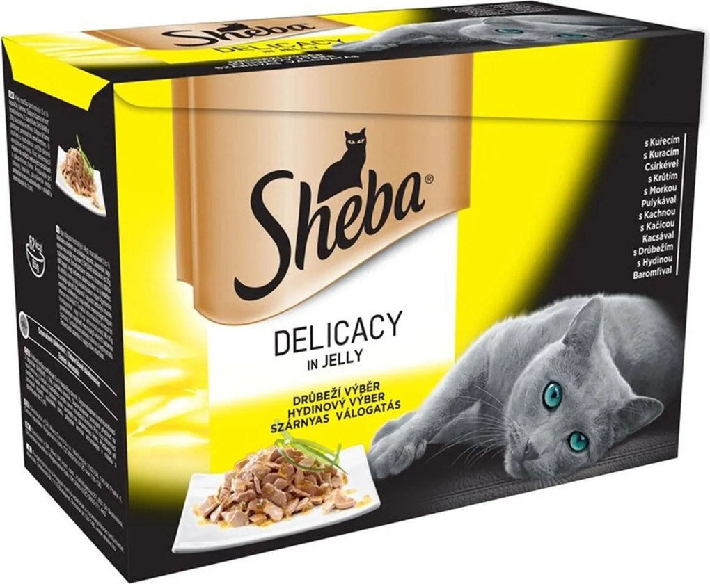 Sheba Kapsičky pro kočky drůbeží výběr v želé 12 x 85 g