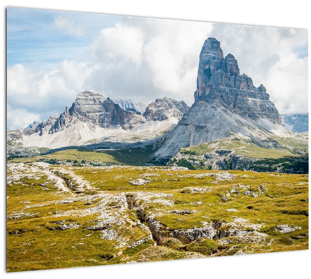 Skleněný obraz - Italské Dolomity (70x50 cm)