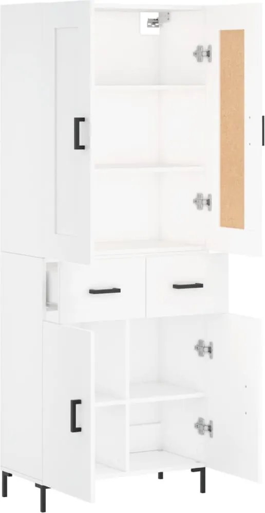 Skříň highboard bílá 69,5 x 34 x 180 cm kompozitní dřevo 3199873