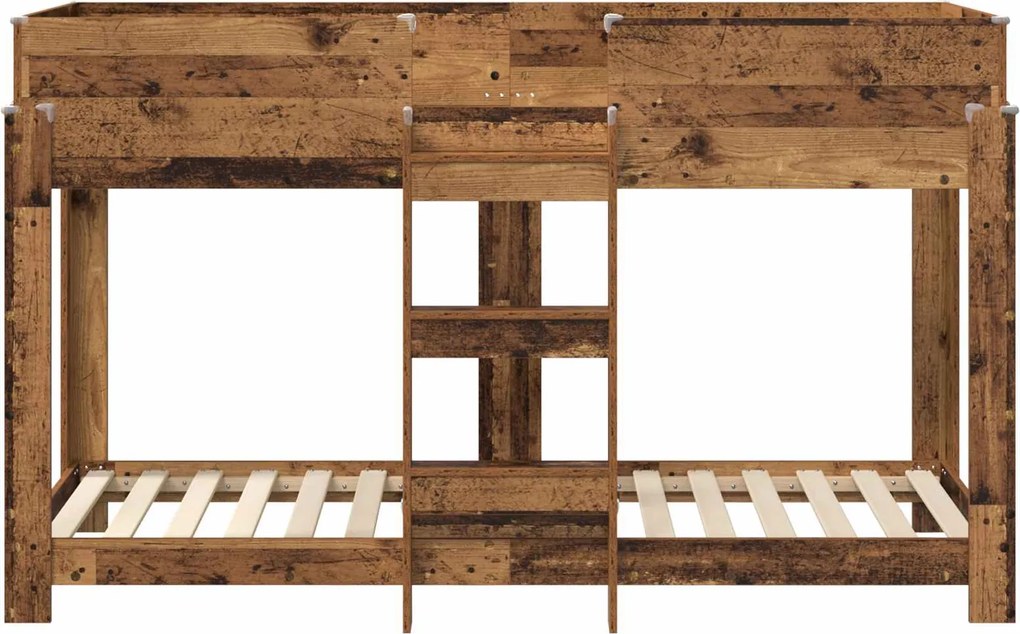 Patrová postel pro děti Staré dřevo 75 x 190 cm 3410545