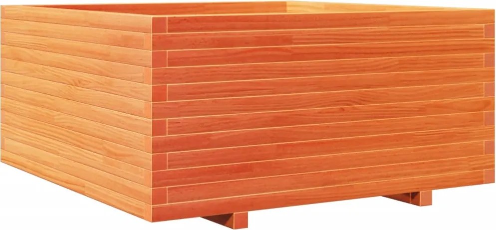 Zahradní truhlík voskově hnědý 100x100x49,5 cm masivní borovice 3282541
