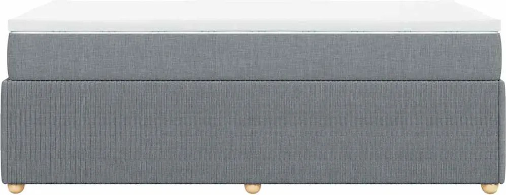 Box spring postel s matrací světle šedá 90x190 cm textil 3285532
