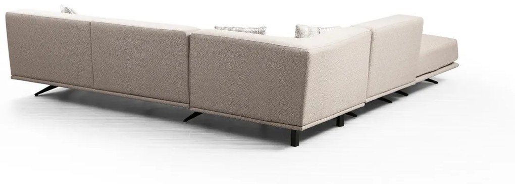 Designová rohová sedačka Kessya béžová - pravá