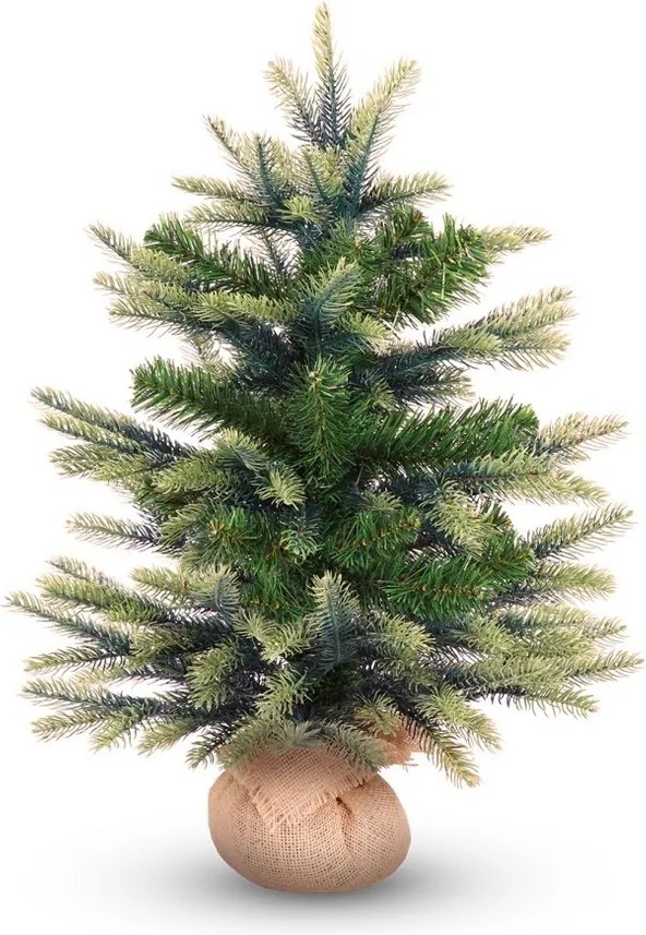 Umělý vánoční stromek 60 cm, smrček Penny s 2D a 3D jehličím v jutovém obalu