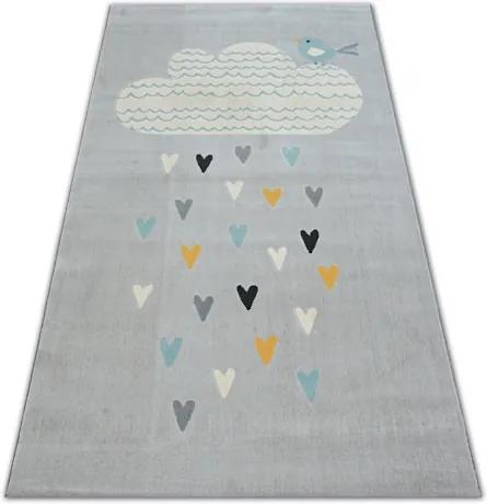 Makro Abra Dětský koberec PASTEL 18409/652 Mráček šedý 120 x 170
