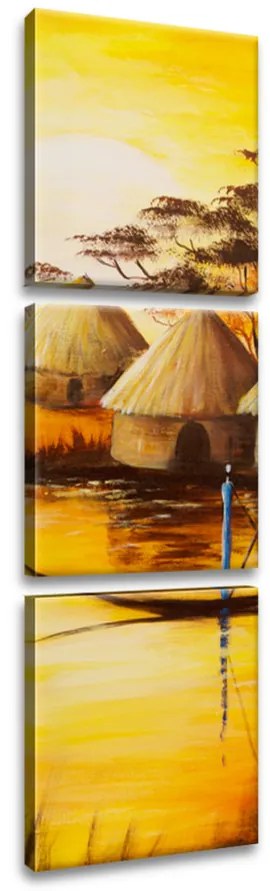 Gario Obraz na plátně Africká vesnice 30x90cm Velikost: 30 x 90 cm