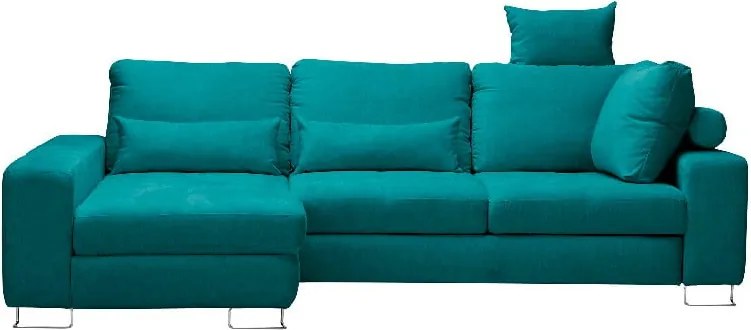 Tyrkysová rohová rozkládací pohovka Windsor & Co Sofas Alpha, levý roh