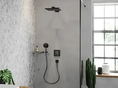 Hansgrohe AddStoris - Polička rohová | matná černá