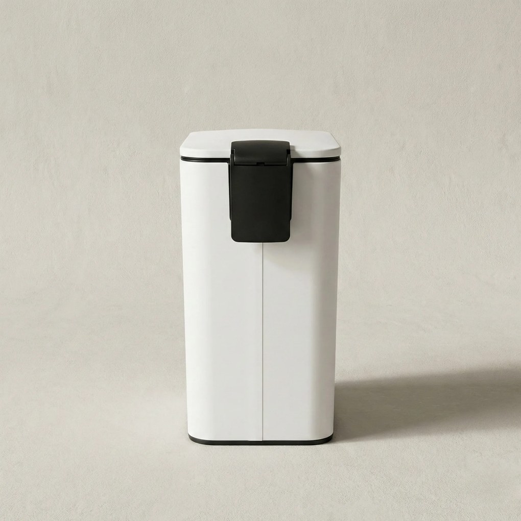 Úzký koupelnový koš BALVO, 5 l – bílý