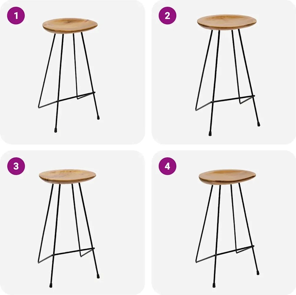 Barové stoličky 2 ks masivní teak 285203