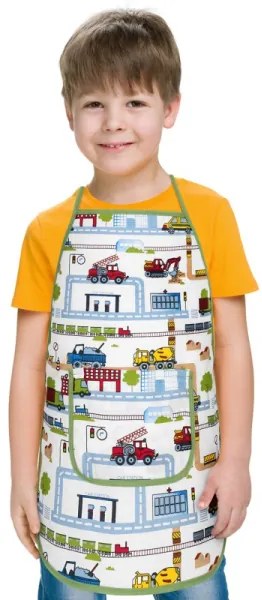 Bellatex Dětská zástěrka Město rozměr 37 x 47 cm, pro děti ve věku 3 - 5 let