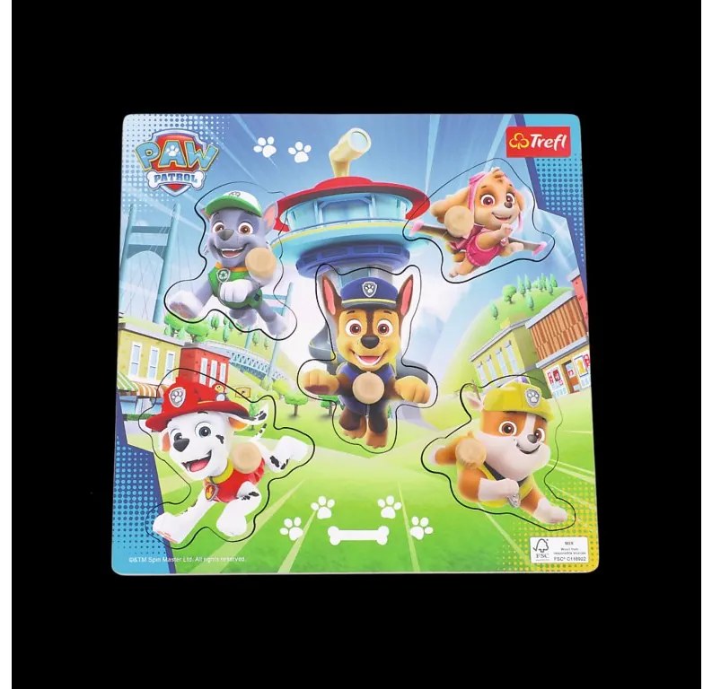 Trefl Vkládačka/Puzzle deskové obrysové Tlapková patrola/Paw Patrol 22x22cm ve fólii 18m+