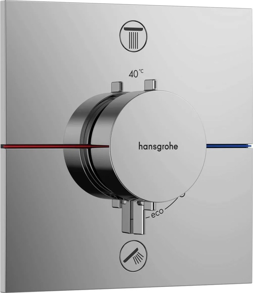 Hansgrohe ShowerSelect Comfort E - Termostatická baterie pod omítku, pro 2 spotřebiče, chrom 15578000