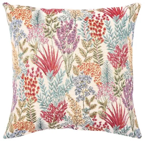 SCANquilt povlak SOFA botanika pastelová 45 x 45 cm