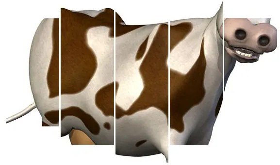 Obraz animované krávy (210x100 cm), 40 dalších rozměrů