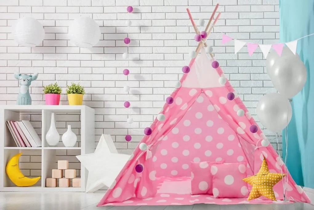 Dětský stan Teepee DOTS | BIANO