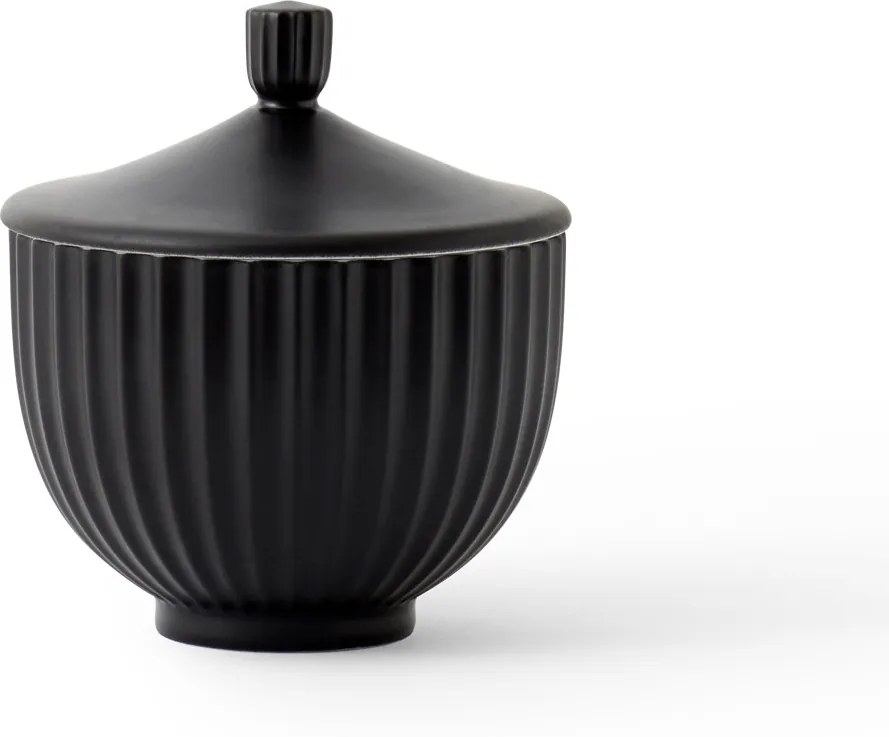 Lyngby Porcelæn Dóza Bonbonnière Black - 10 cm