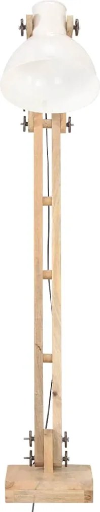 Stojací lampa bílá masivní mangovníkové dřevo E27 320582