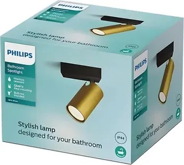 Philips IDRIS černá / Bodové svítidlo / GU10 / IP44 / ClickFix