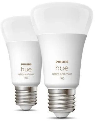 LED žárovka E27 Philips Hue 2ks 9W (75W) White and Color Ambiance (2000-6500K/RGB) stmívatelná
