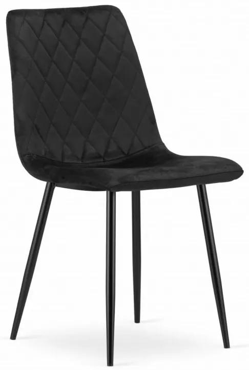modernHOME Sada židlí TURIN sametově černá 4ks model_3660_4-TURIN-AMPY03