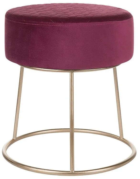 Vínová sametová stolička DELCO 35 x 35 cm Beliani