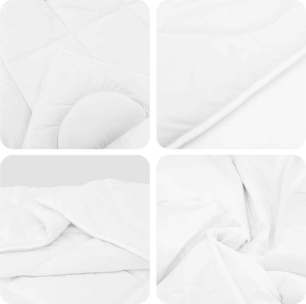 Duvet s polštáři s polštářem 3 ks Bílá Mikrovlákno a peří 3377916