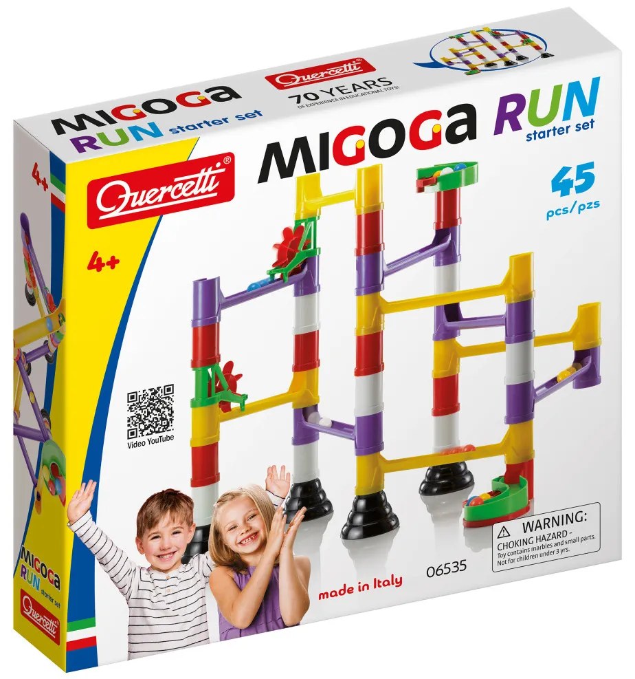 Migoga Marble Run - kuličková dráha - startovní set - 45 ks