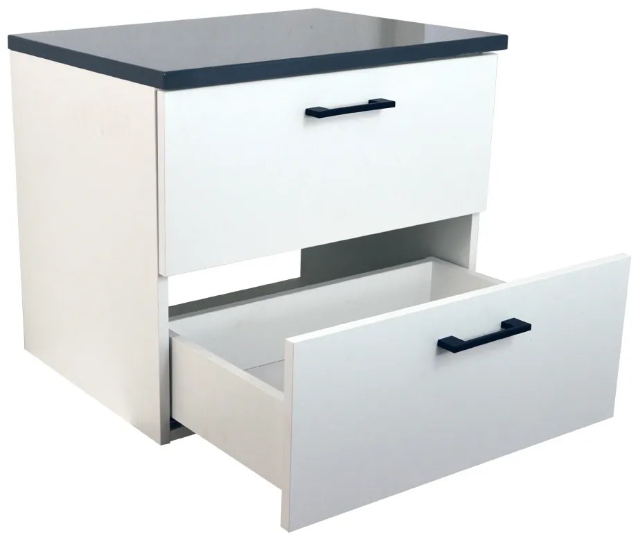 Comodo Koupelnová skříňka pod deskové umyvadlo Agria NEW W 60-HD - bílá/antracit