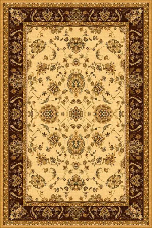 Kusový koberec vlněný Dywilan Polonia Tari Tabaka Krémový Rozměr: 135x200 cm