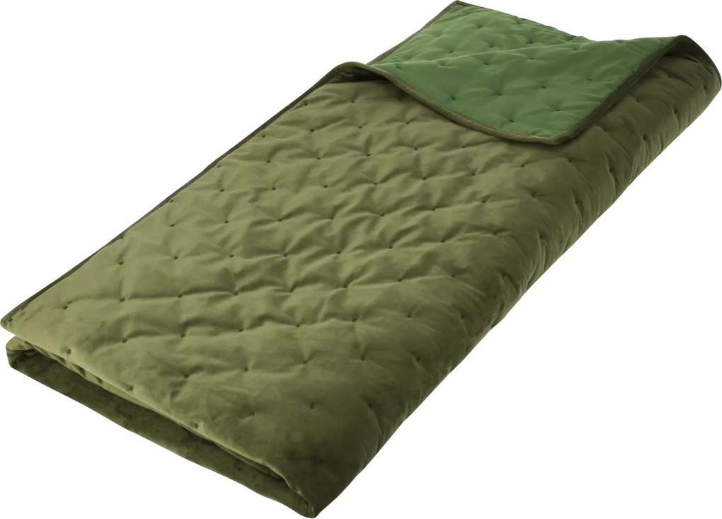 Livarno® Sametový přehoz na postel, 200 x 220 cm (khaki)