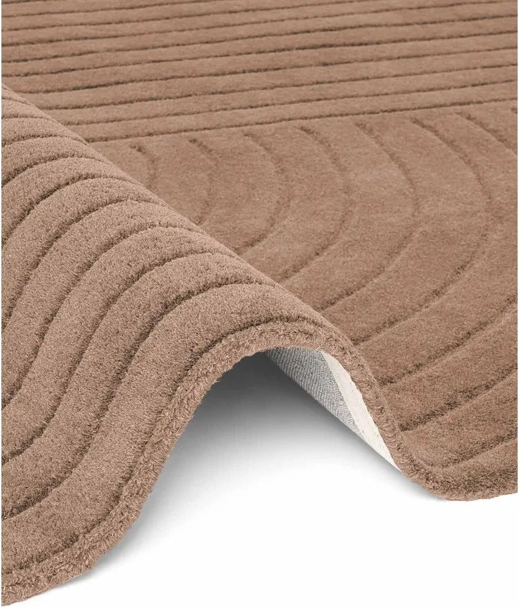 Béžový ručně tkaný vlněný koberec 80x150 cm Arcura – Vikosa