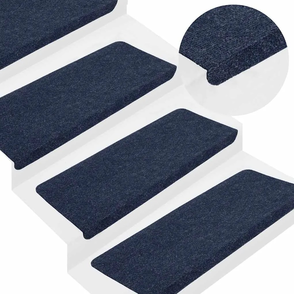 Samolepicí podložky na schody 30 ks Modrá 65x24,5x3,5 cm 3365919