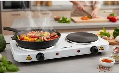 Esperanza EKH014W bílá / Elektrický vařič / 2 plotny / 2500 W / 5 tepl