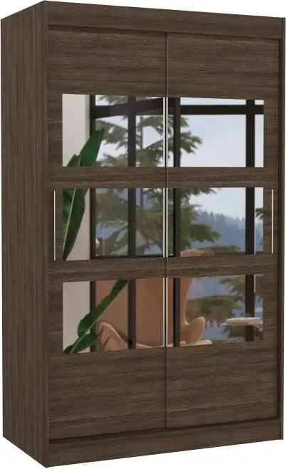 Skříň posuvná se zrcadlem KOLORADO 120 choco