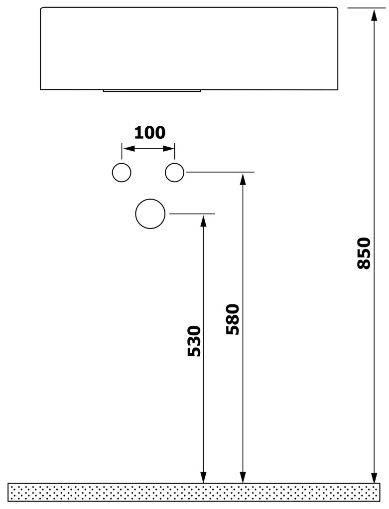Sapho, AMAROK litý mramor umyvadlo 40x11x22cm, bílé, baterie vpravo, AR500