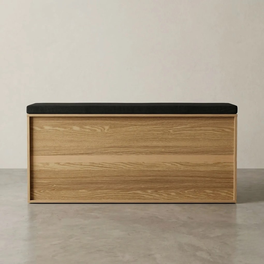 Botník s sedákem KADO, 104 x 50 x 30 cm, hnědá
