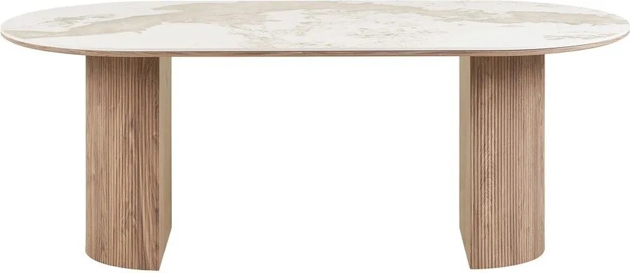 Jídelní stůl s deskou v dekoru mramoru 100x210 cm Athens – House Nordic