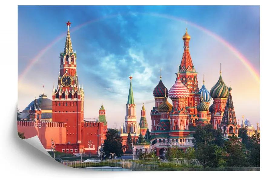 Fototapeta Duha Nad Kremlem V Moskvě Omyvatelný vlies 254x184