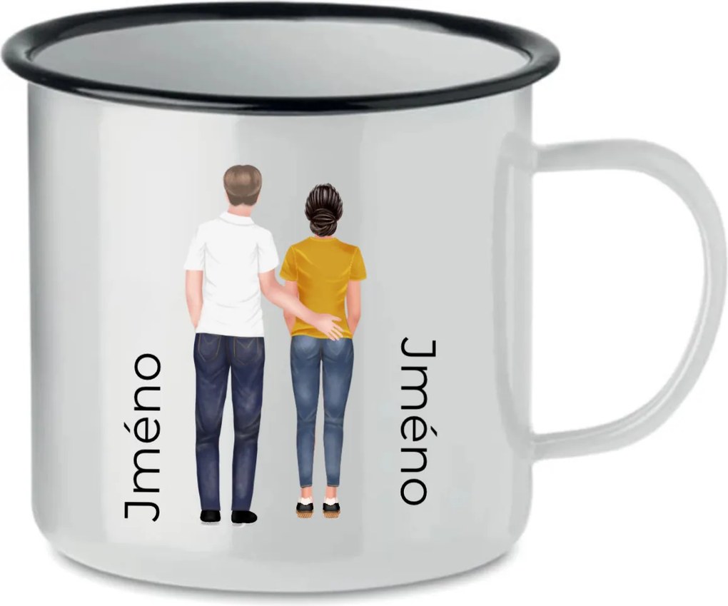 Personalizovaný retro plecháček s párem