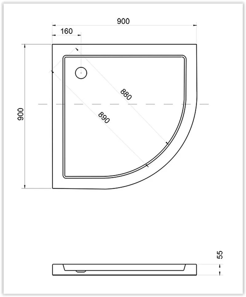 Olsen Spa ARON 80 x 80 x 5,5 cm OLBVANACARO80 sprchová vanička